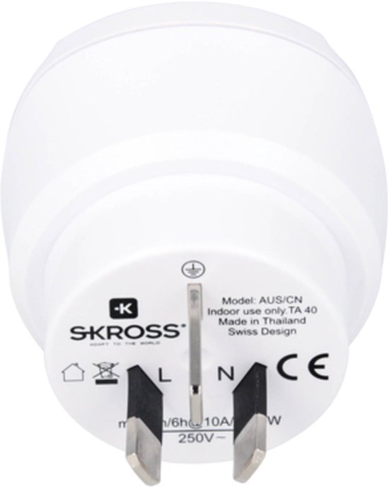Skross Country Travel Adapter Europe to Australia / China | bol