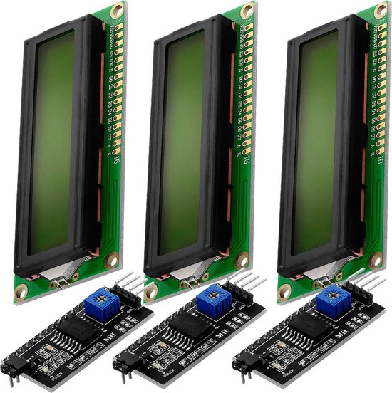 AZDelivery Lot de 3 modules d'affichage LCD HD44780 1602 avec interface ...