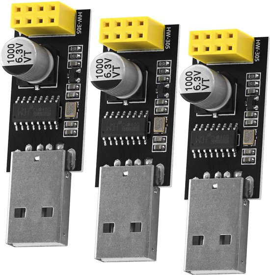 AZDelivery 3 x USB-to-ESP8266 01 Seriële Draadloze Wifi Module voor ESP ...