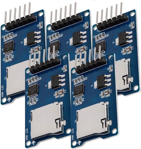 AZDelivery 5 x SPI Reader Micro Memory SD TF Module Card Memory Shield compatibel met... | bol
