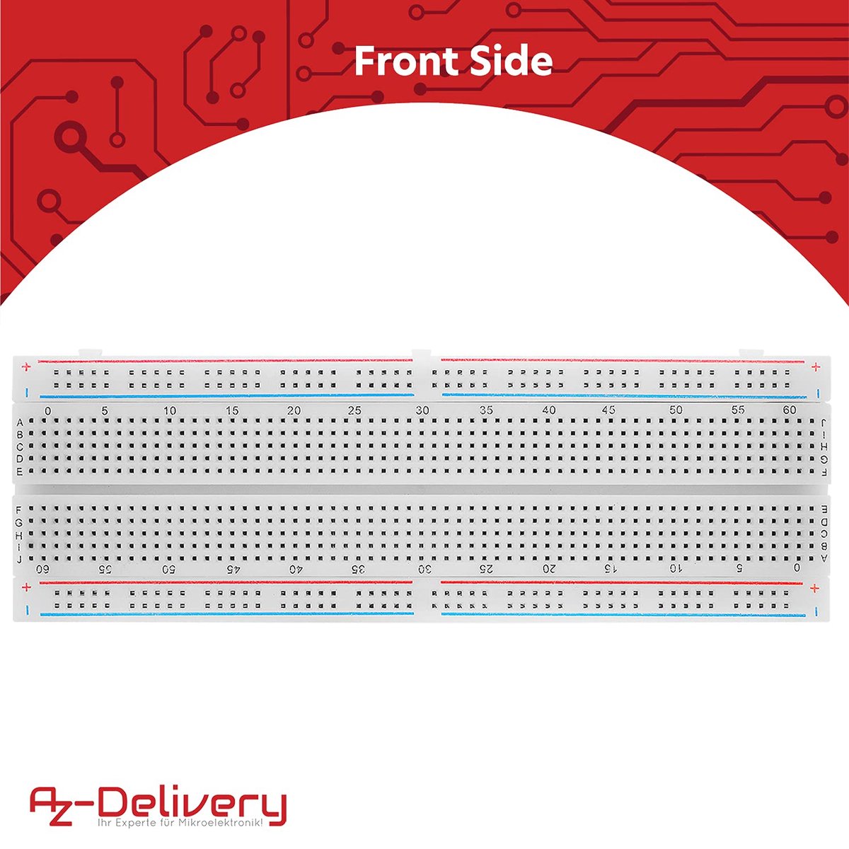 AZDelivery MB-102 Breadboard met 830 contacten compatibel met Arduino ...