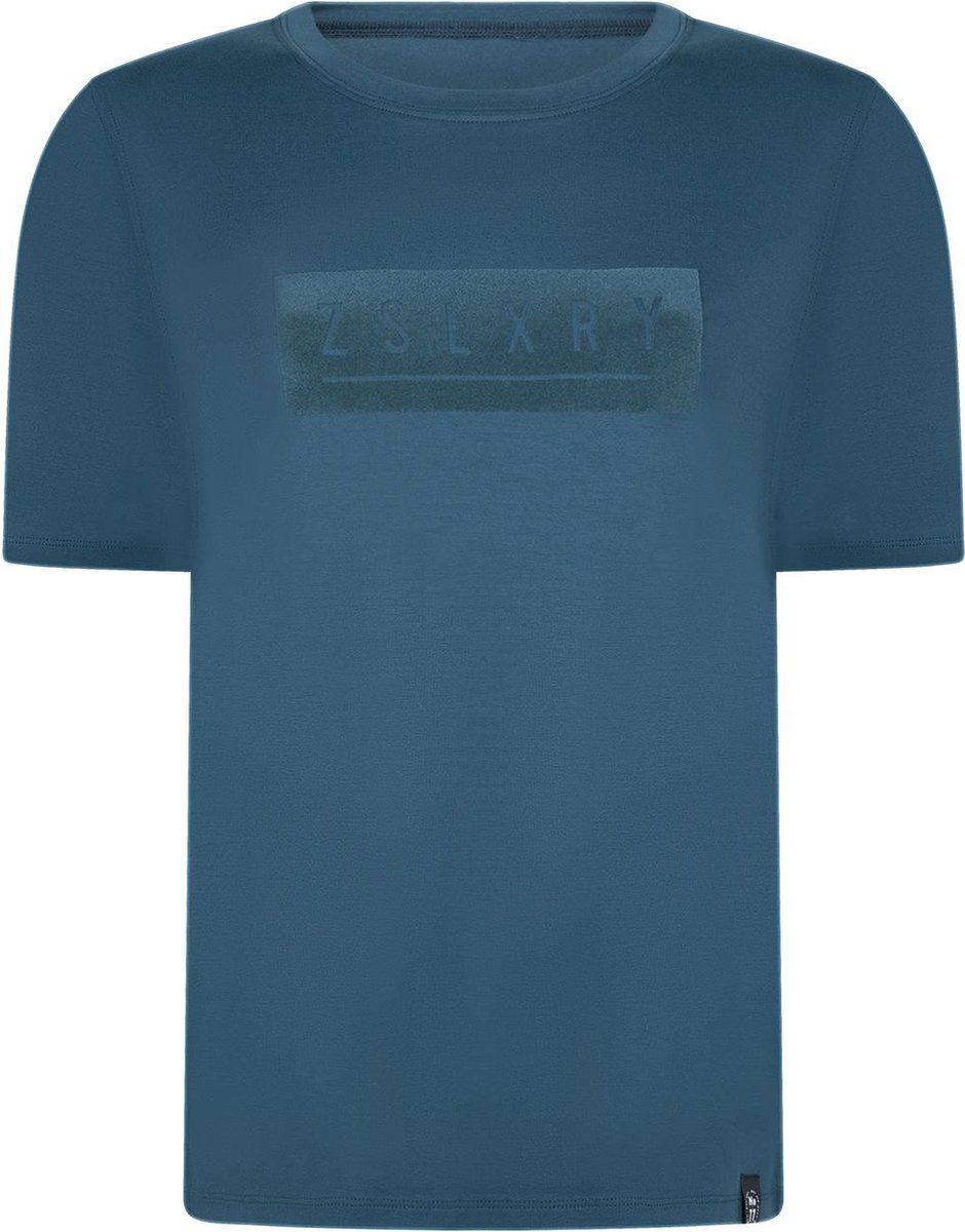 Zoso T-shirt Annelot Shirt Flockprint 224 Petrol Tonal 0130 0135 Dames ...