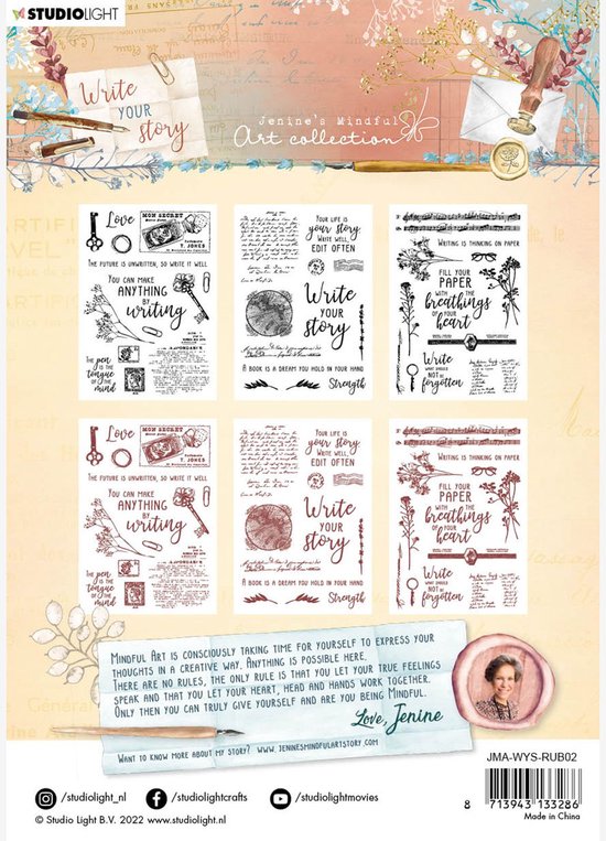 Studio Light Write Your Story Rub on Sticker Decoration & | bol.com