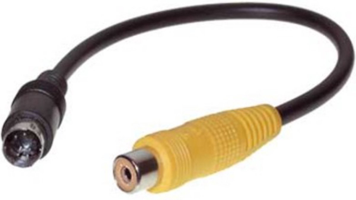 S-VHS (m) - Composiet RCA (v) adapter / zwart - 0,20 meter | bol.com