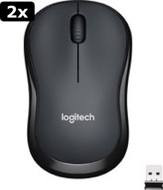 2x Logitech M220 Silent - Draadloze Muis - Grijs | bol.com