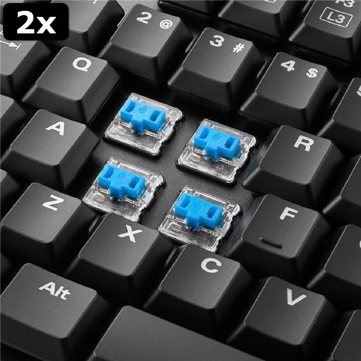 2x Sharkoon PureWriter RGB clavier USB QWERTY Anglais Américain Zwart ...