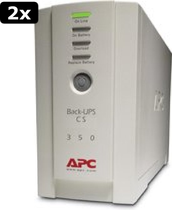 2x APC Back-UPS BK350EI - Noodstroomvoeding / 4x C13 aansluiting / USB ...