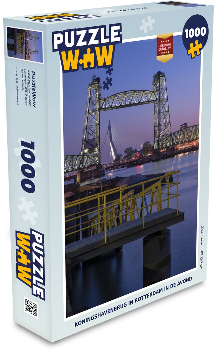 Puzzel Rotterdam - Brug - Trein - Legpuzzel - Puzzel 1000 stukjes ...