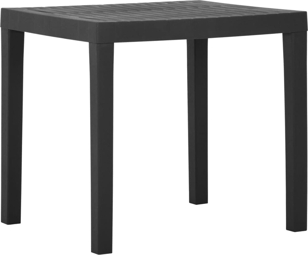 Prolenta Premium - Tuintafel 79x65x72 cm kunststof grijs - Tafel ...