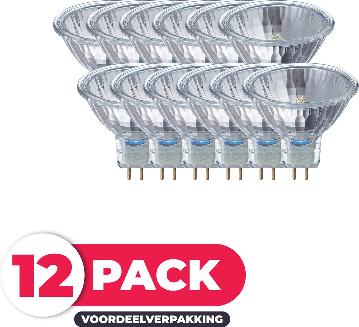 Voltolux 12V Halogeenlamp GU5.3 - 35W - Warm Wit Licht - Dimbaar - 12 stuks | bol.com