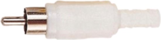 Tulp (m) audio/video connector - plastic / wit | bol