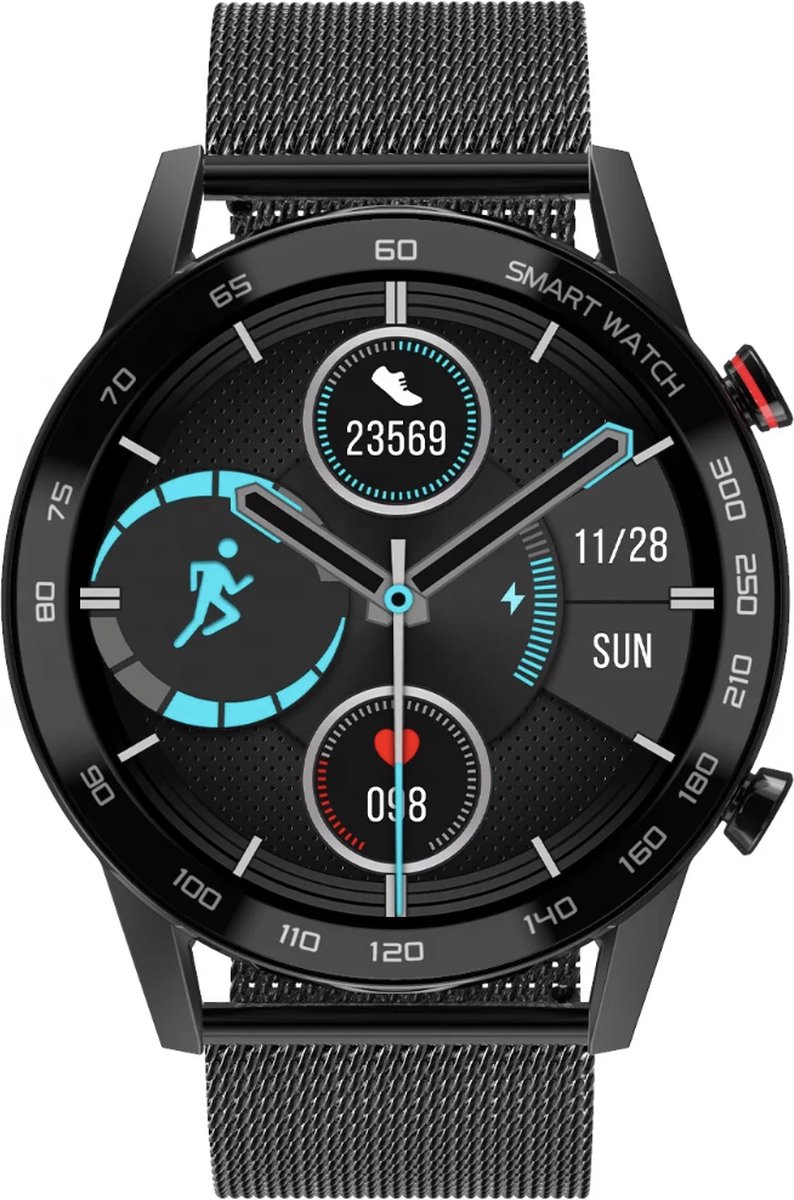 Smartwatch Rankos DT95 sporthorloge -Belfunctie -Sport Zwart Staal ...