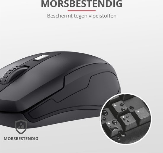 Trust ODY - Draadloos toetsenbord en muis - QWERTY - Zwart | bol.com