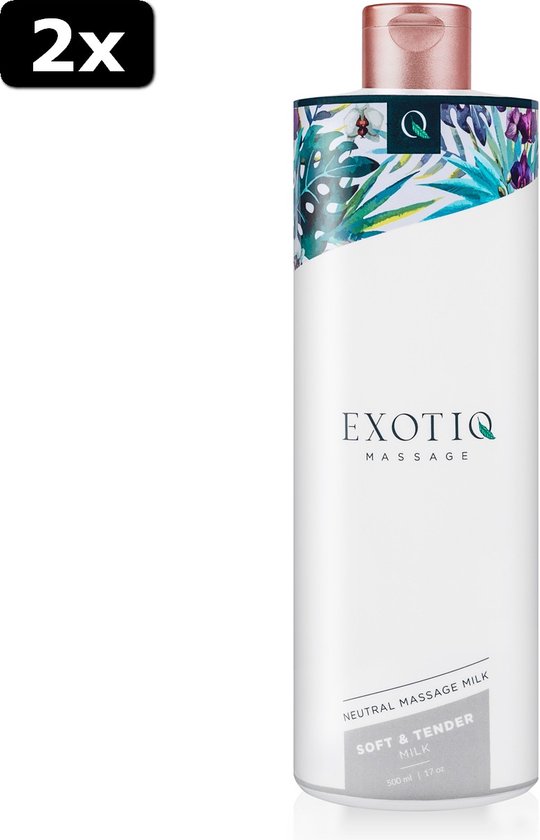 2x Exotiq Soft & Tender Massagemelk - 500 ml | bol.com