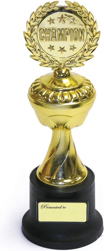 Bellatio Decorations - Multipak van 3x stuks Trofee beker kampioen 13 ...