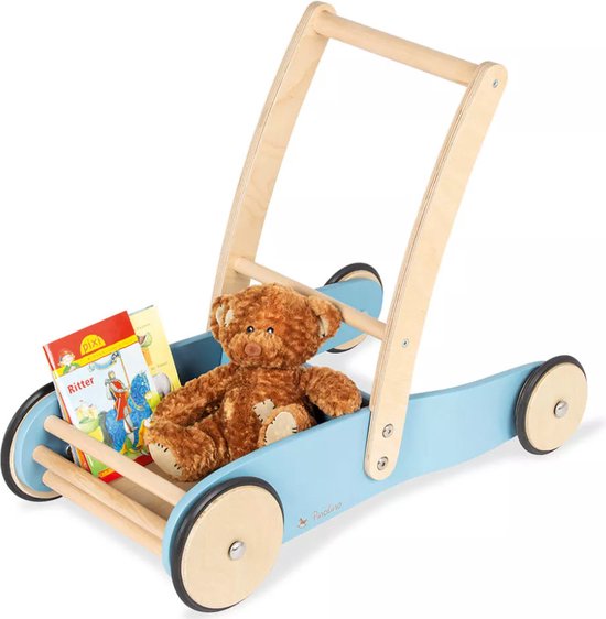 Pinolino Loopwagen – Pastelblauwe Houten Loopwagen Üli" voor Kleine ...