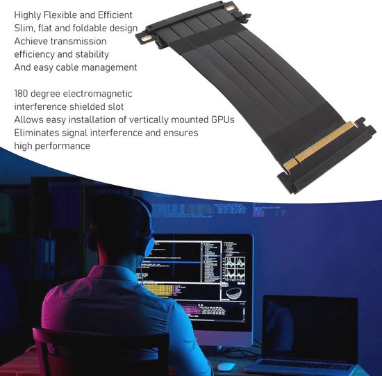 PCIe 4.0 Riser-kabel 16x voor Grafische Kaarten - Flexibel Ontwerp en ...