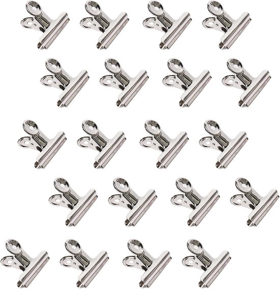 22 mm Bulldog Clips - Sterke Metalen Klemmen voor Documenten, Foto's en ...