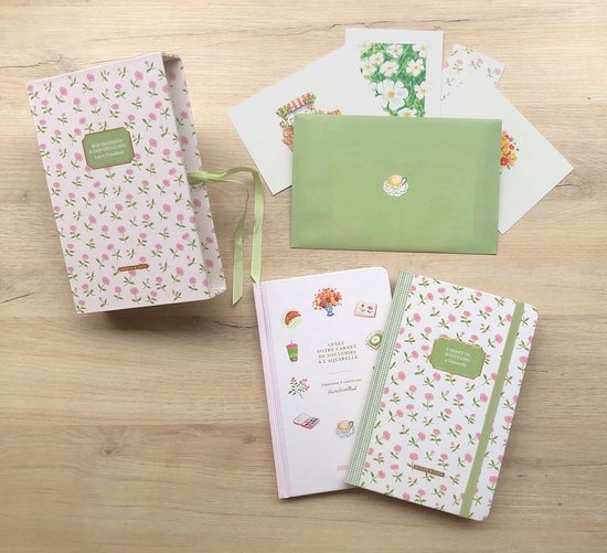 Luxe Aquarel Tekenset met Schetsboek en Kaarten | bol