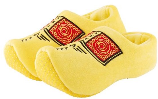 Gele klompjes slippers met farmers bies motief maat 25-30 | bol