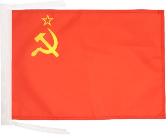 Rode Communisten Vlag USSR 45x30 cm - 100% Polyester met Koorden | bol