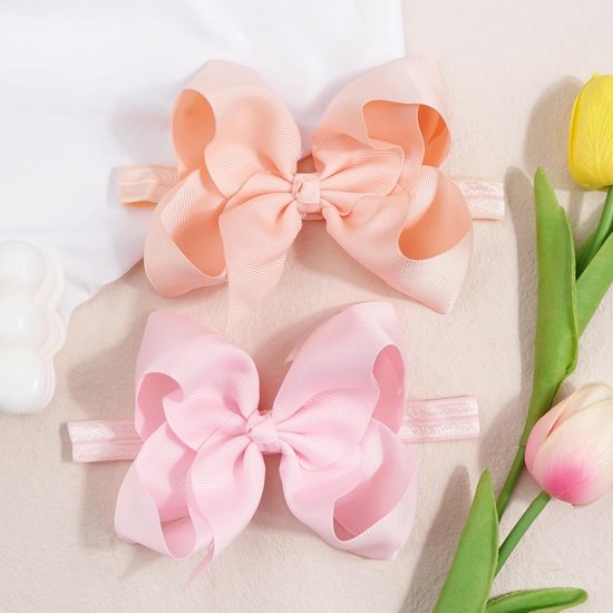 30 Stuks Grote Haarstrikken voor Baby Meisjes - Elastische Haarbanden ...