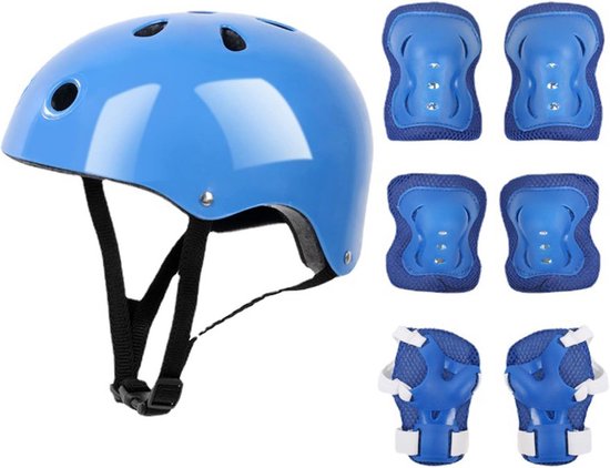 Beschermset Kinderen voor Skeeleren en Fietsen: Helm, Knie-, Elleboog ...