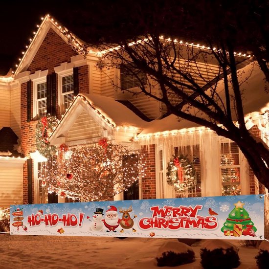Extra Grote Kerst Banner 'Merry Christmas' - 300x50cm Feestdecoratie ...