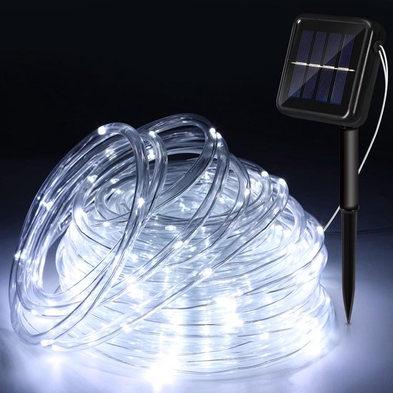 20 Meter LED Solarlampen Tuin met 200 Lichtjes - Koudwit - 8 Modi ...