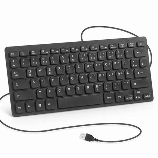 Mini-toetsenbord met 78 ergonomische toetsen - Draagbaar en bekabeld ...