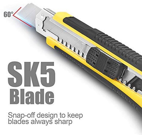 Professionele snijmessenset - 18 mm afbreekmes en kartonnen mes - Extra ...