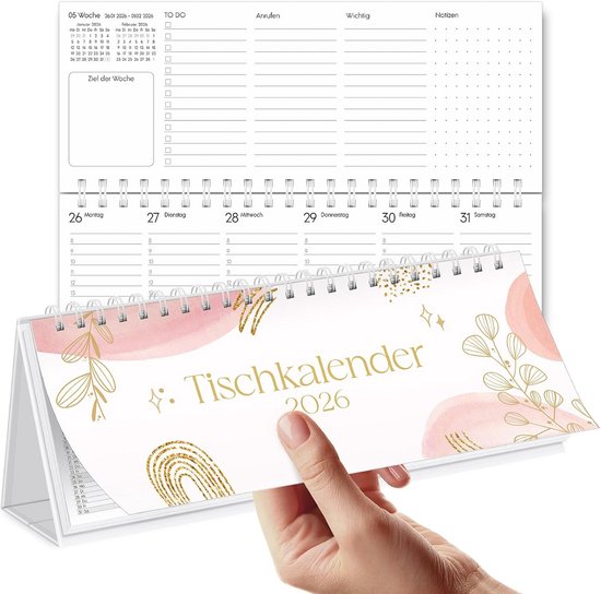 Tafelkalender 2025-2026 - Weekoverzicht Staand - Groot Formaat - Juli ...