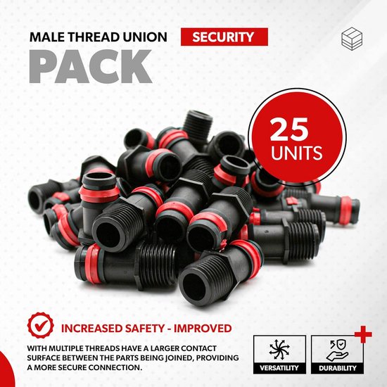 Veiligheidsunion voor Buitendraad 16mm 1/2 Inch Verpakking 25 Stuks ...