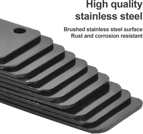 Set van 10 Vlakke Verbindingen, 140 x 35 mm Stalen Plaat, Montageplaat ...