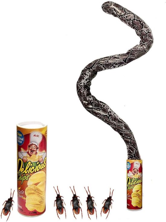 Pop Up Chips - Grappige aardappelchips doos met verrassende slang ...
