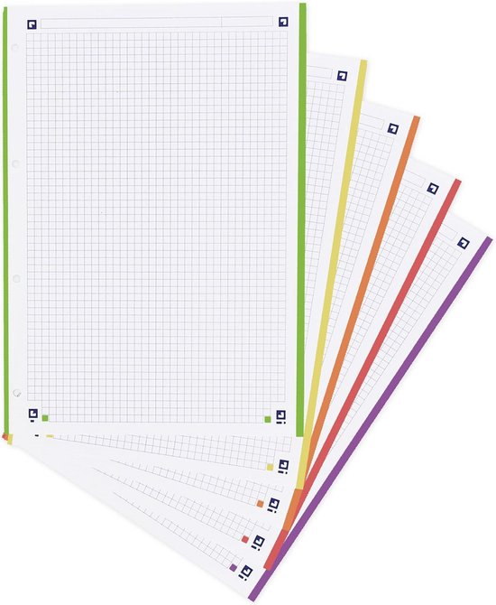 Map A4+ met 4 ringen en stevige deksel, inclusief geruite navulling en ...