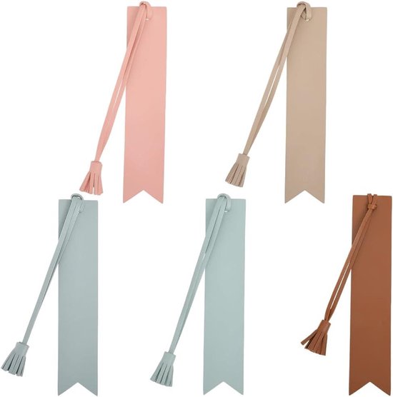 TTGoods - Ensemble de Signets en Cuir PU avec Pinceaux en 5 Couleurs ...