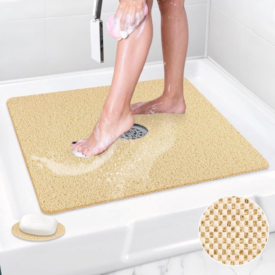 Vierkante Antislip Douchemat - 78 x 78 cm Douchemats voor Inloopdouche ...