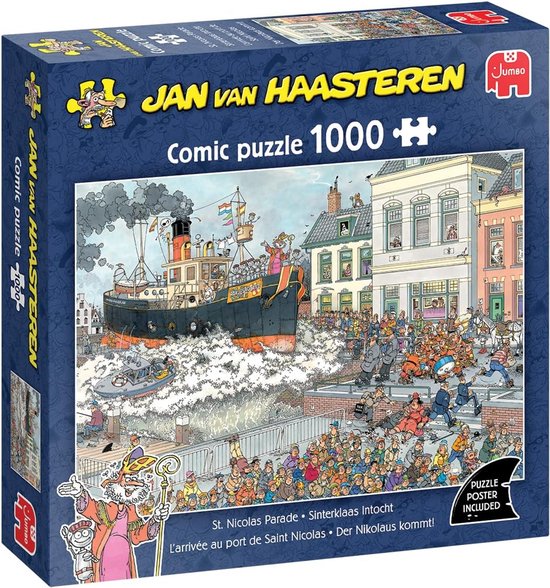 Puzzel 1000 Stukjes: Chaotische Sinterklaas Intocht - Veel Details en ...