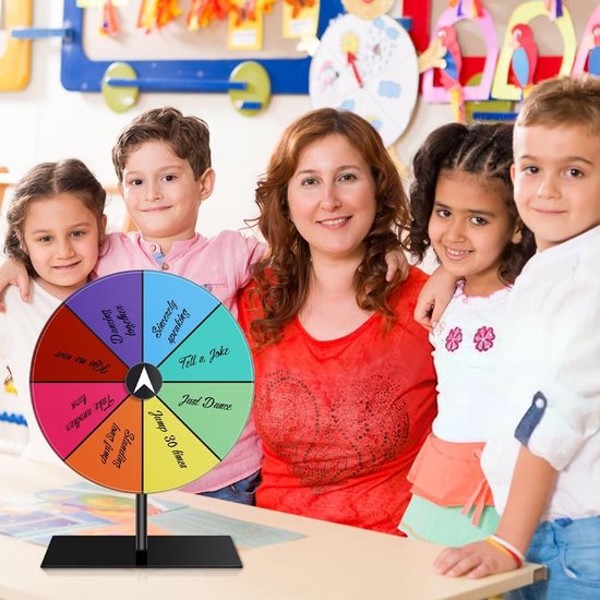 Editable Lucky Wheel - Price Wheel Spinner met Beugel - 8 Slots - Wheel ...