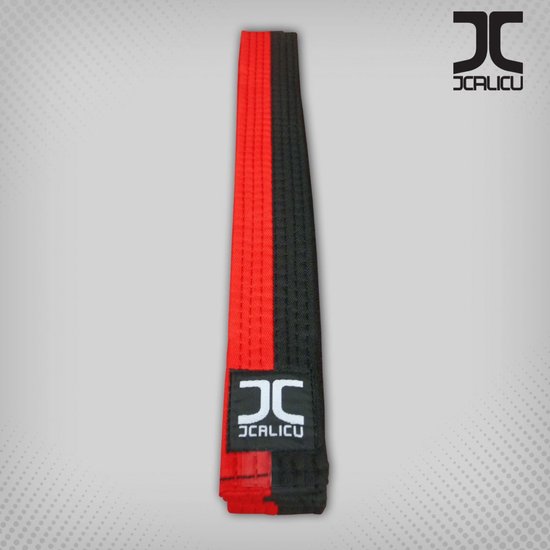 Poom taekwondo-band JCalicu | Rood / Zwart (Maat: 300) | bol