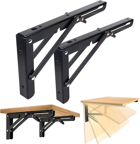 Inklapbare console, zware belasting, 2 stuks, klapscharnier, heavy last ...