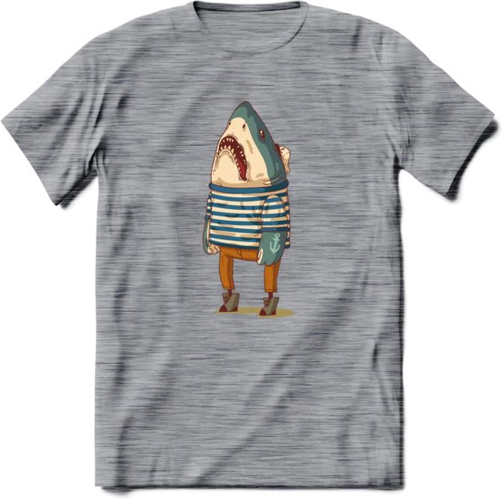 Casual haai matroos T-Shirt Grappig | Dieren vissen Kleding Kado Heren ...