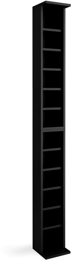 Vicco CD Rek – 21 x 183.6 cm Groot Zwart | bol