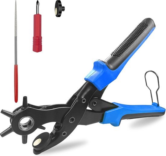 Perforator voor leer 2-45 mm gatenmaat - 6 gaten riem perforator - rond ...