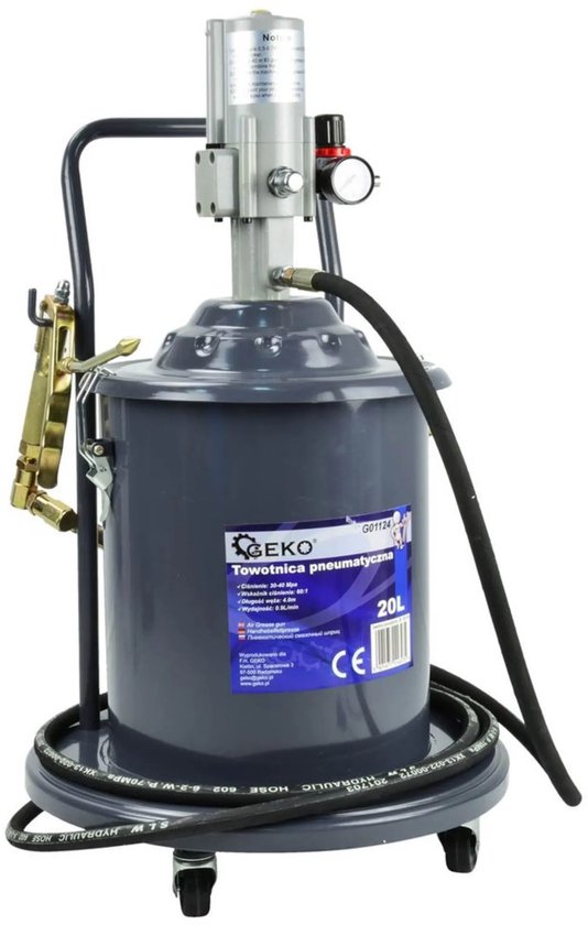 GEKO Pneumatische vetpomp - draagbaar - 20L - hoge doorvoersnelheid ...