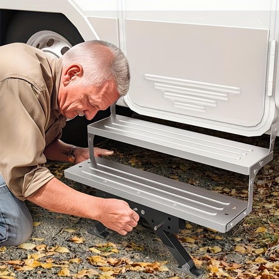 LYEAA Verstelbare RV Entry Steps Stabilizer Opvouwbare Grond ...