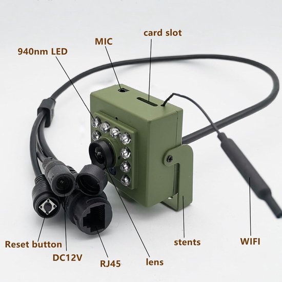 Vogelvoeder Camera – Slimme HD Vogel Observatie Camera met 10 LED ...