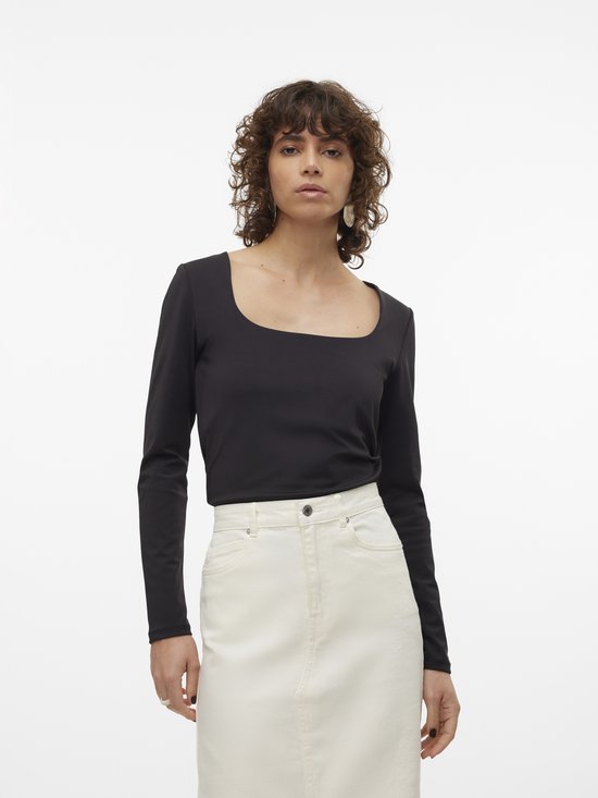 VERO MODA - VMMILLION LS SQUARE TOP 2-WAY JRS - Dames - Blouses | bol