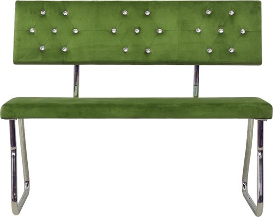 vidaXL Bankje Fluweel - Lichtgroen - 110 cm Fluweelbank - Velvet Bank ...